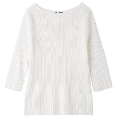 Mila Owen26春夏新品时尚优雅船型领七分袖半透针织衫09WNT262105