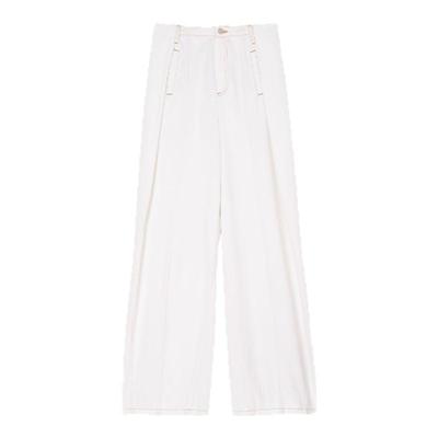 SANDRO女装时尚休闲白色阔腿裤