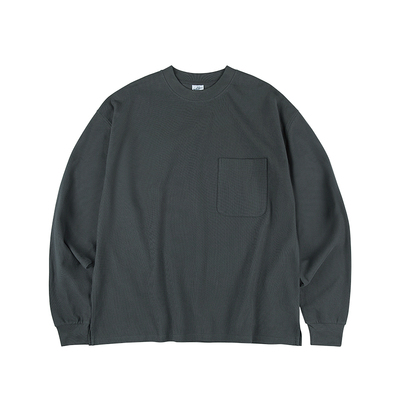 【宽松口袋】落肩宽松长袖T恤