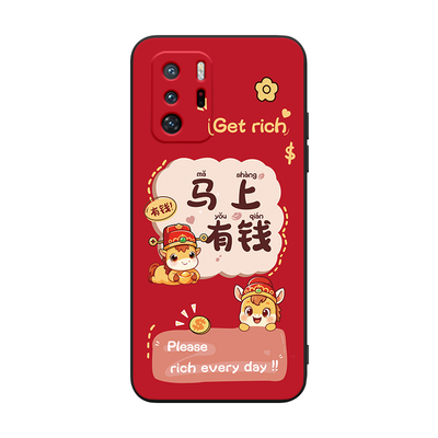 适用于红米Note10Pro红色手机壳