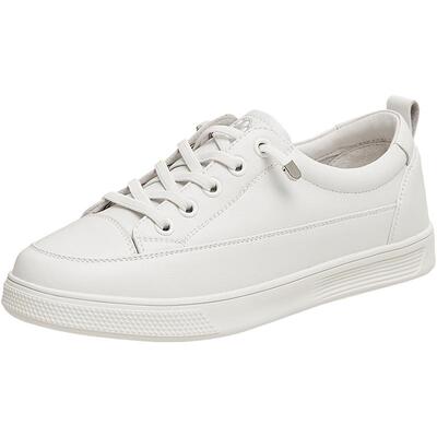 天美意春款商场同款休闲系带百搭舒适女小白鞋BK631AM5