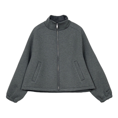 NIKE耐克女子刺绣logo立领防风休闲运动针织夹克外套IF0654-071