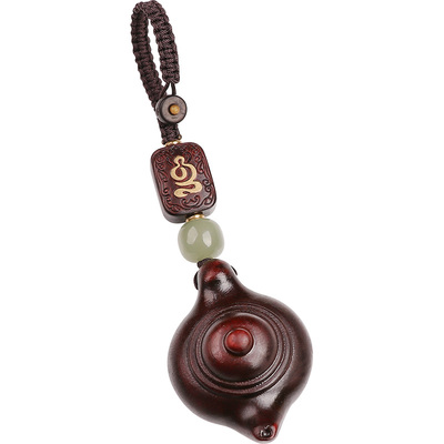 紫檀木把把壶钥匙扣