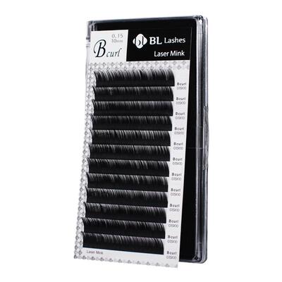 bl睫毛仿真单根嫁接螺旋凹槽圆毛
