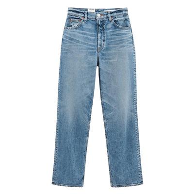 moussy奥莱 冬季休闲水洗做旧复古简约直筒牛仔裤女010FSA12-1210