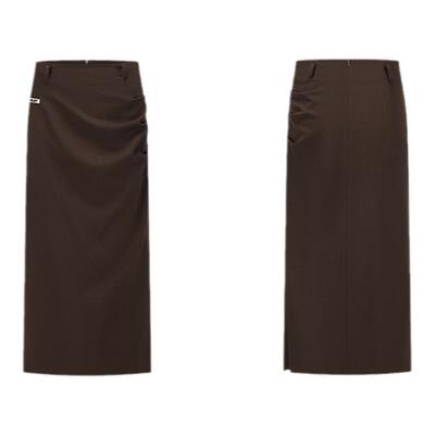 褶皱羊毛包臀半裙SHROENRO