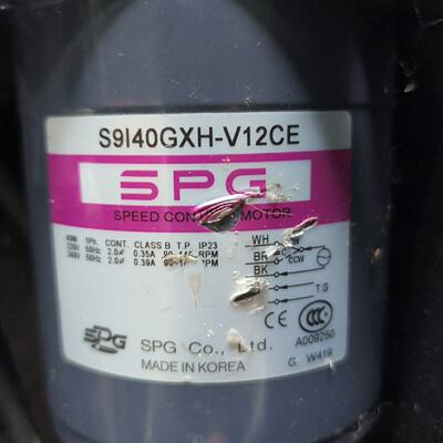 议价韩国SPG调速电机，型号S9I40GXH-V12CE，功率4维修