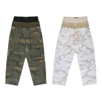 Grailz假三条迷彩风工装长裤