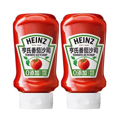 亨氏番茄调味酱360g瓶0添加*家用儿童薯条汉堡意面手抓饼蕃茄沙司