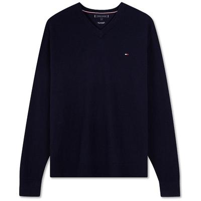 Tommy男女绣标净色打底针织毛衣