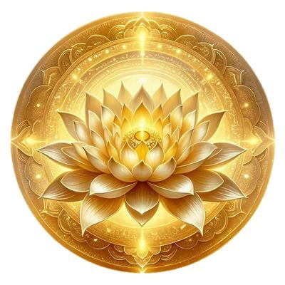 圆形金莲红莲白莲自贴画贴墙贴纸玄关背景莲花贴图中式自粘不留胶