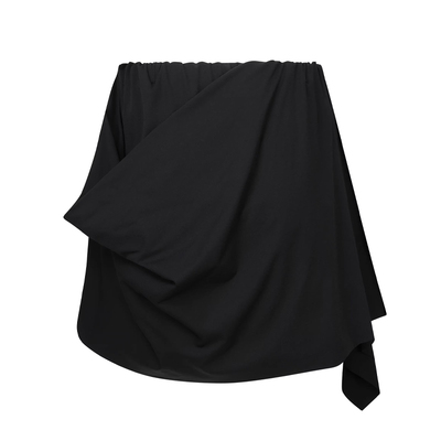 新款流动裙摆松紧腰短裤子女裙裤