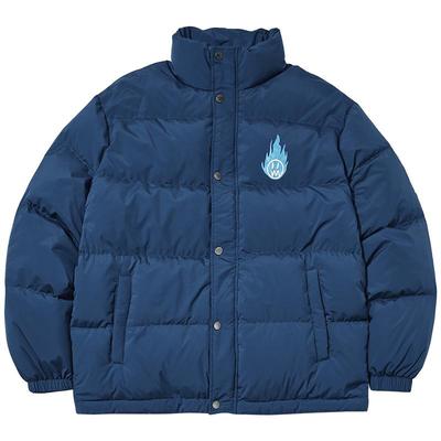 BEASTER火焰鬼脸图案羽绒服