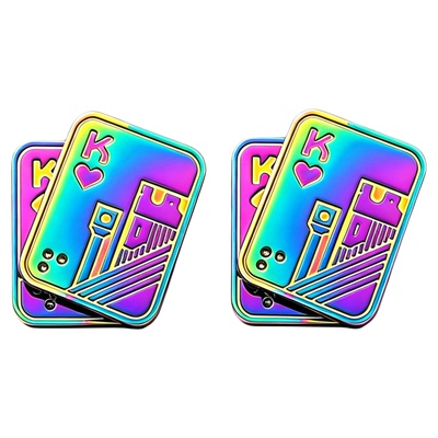 Fidget Slider扑克推牌全金属EDC推牌AK两层轻声音2级3阶减压玩具