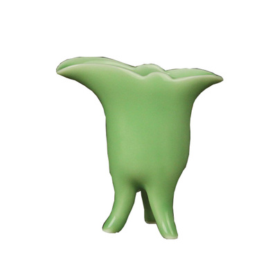 龙泉青瓷手工高档三足酒爵爵杯