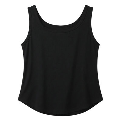 都市丽人罗纹背心内置胸垫单穿