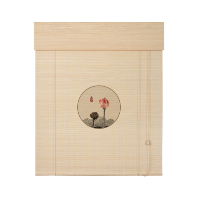 贵品高清山水印花竹帘子门帘卷帘