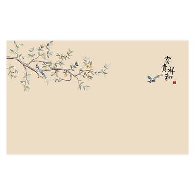 新中式3d立体花鸟壁布全国上门贴