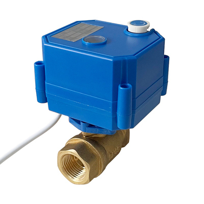 电动一体微型4分dn15黄铜水阀