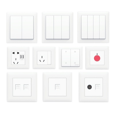 LAZZEN良信五孔单开上海电源白色