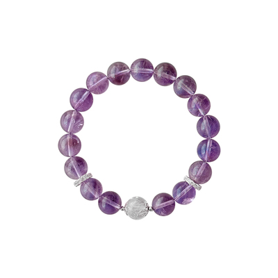 谷岚玻利维亚紫水晶白阿塞手串