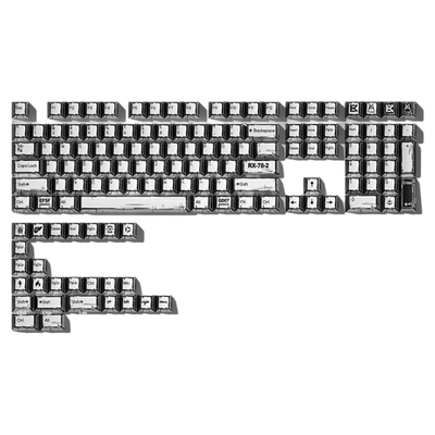 高达黑白漫画键帽原厂热升华PBT