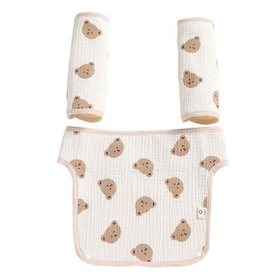 婴儿背带口水巾纯棉纱布吮吸带