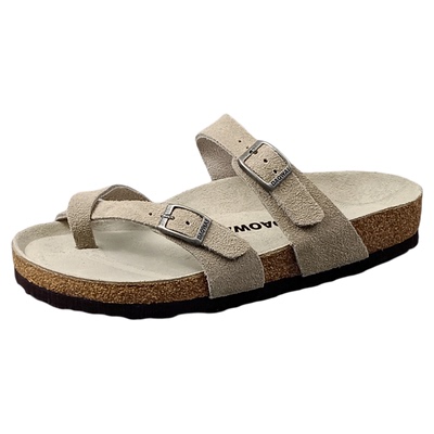 岛外DAOWAI勃肯凉拖鞋夹趾休闲平底外穿夏季透气博肯软木拖鞋