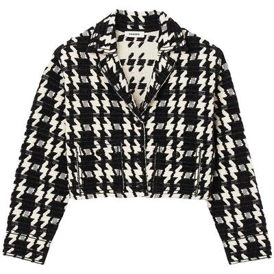 SANDRO法式短款秋季外套翻领