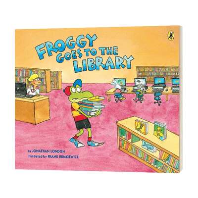 英文原版 Froggy Goes To The Library 小青蛙弗洛格去图书馆 大开绘本 家庭教育 性格习惯养成 低幼启蒙 英文版 进口英语原版书籍