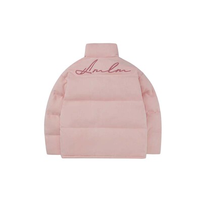 AMLM手写字母麂皮立领棉服