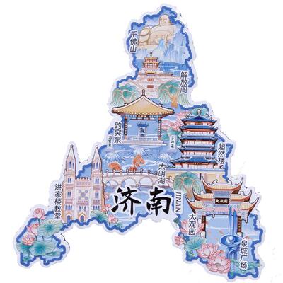 旅游文创纪念品金属地图高清精致