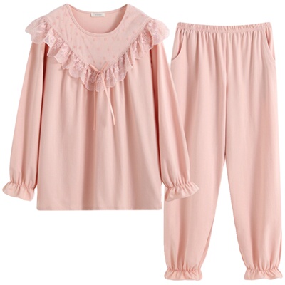 罗丝美女棉+氨纶针织长袖衣裤套