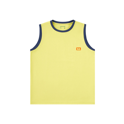 TreesOutside for girl女款吸湿速干凉感拼色罗纹无袖背心外穿