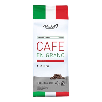 VIAGGIO Espresso 意式烘焙咖啡豆1KG黑可可焦糖风味香醇浓郁香气