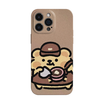 适用iPhone17Promax保护套可爱小熊虫16promax手机壳15pro卡通14plus女生12磨砂11高级16plus苹果13pro小米17