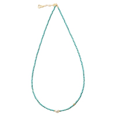 小米珠绿松石高级感国风项链