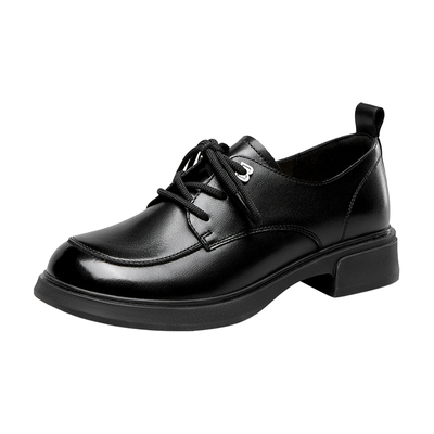 YRC通勤真皮小皮鞋女不累脚2025秋季新款工作职场鞋百搭乐福鞋