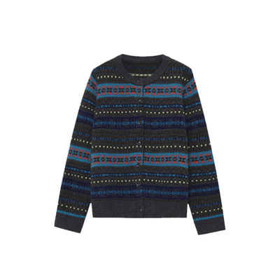 木岸muan阿勒泰毛衣定制100羊毛366克撞色保暖针织衫D-DG3-800