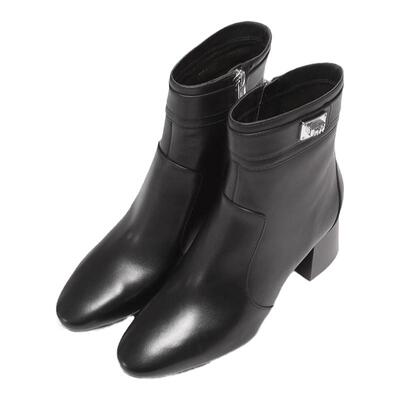 MK皮革高跟靴子短靴踝靴