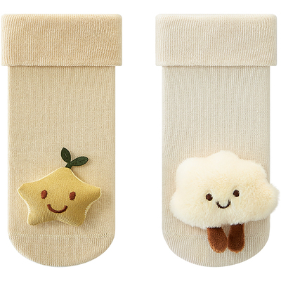 【卡通公仔地板袜】纯棉防滑隔凉