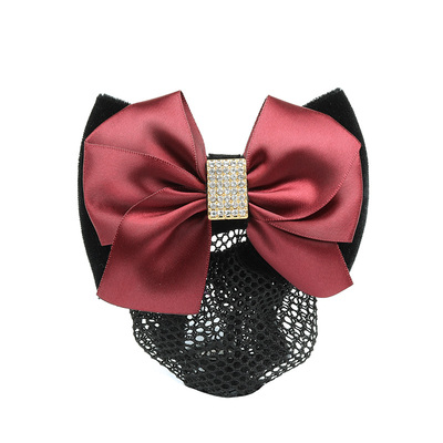 职业发网服务员蓝色女士蝴蝶结