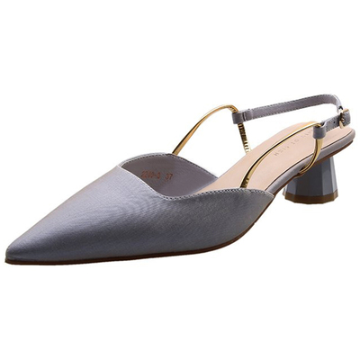 一字扣包头凉鞋女粗高跟晚晚鞋子