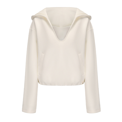 【经典糯糯系列】madeinormal设计师LOOKNOW新款白色连帽卫衣