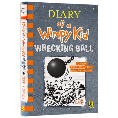 小屁孩日记14 英文原版小说 Diary of a Wimpy Kid Wrecking Ball 精装进口儿童英语课外阅读章节漫画书 杰夫金尼 英文版原版书籍