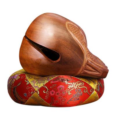 木鱼法器实木台湾老式小大摆件