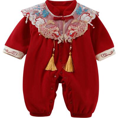 Kmicashmre秋冬季喜庆加绒连体衣