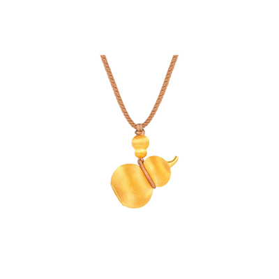 明牌珠宝古法黄金万福葫芦吊坠 足金新中式丝丝如意福禄AFC0914