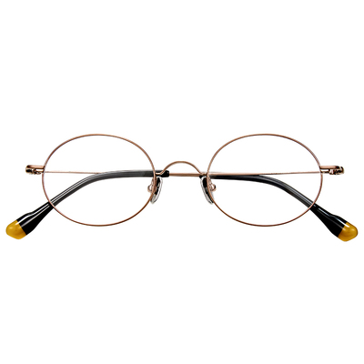 超轻纯钛小框近视眼镜女配高度数