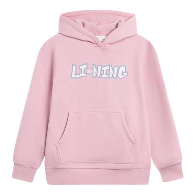 李宁儿童女大童加绒套头卫衣